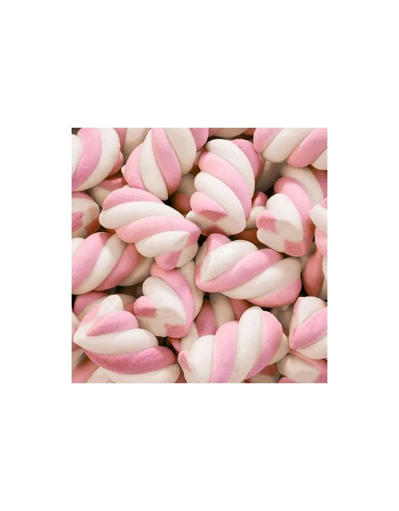 Marshmallows Torção Rosa e Branco Fini 250g