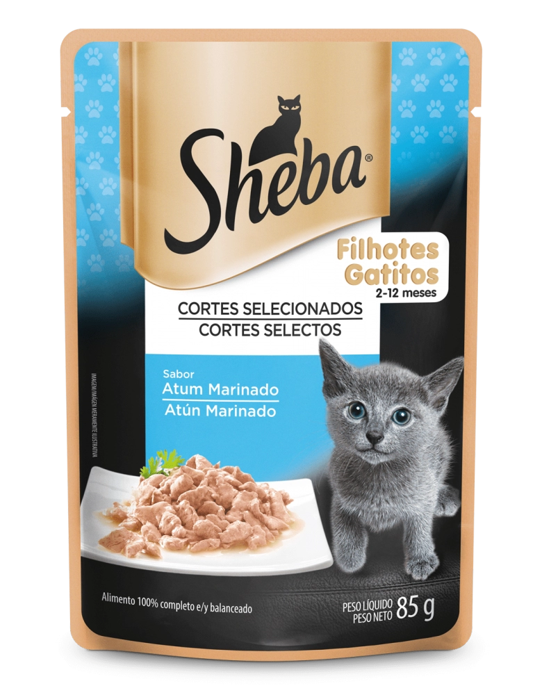 Ração Úmida Sheba Sachê para Gatos Filhotes Sabor Atum 85g