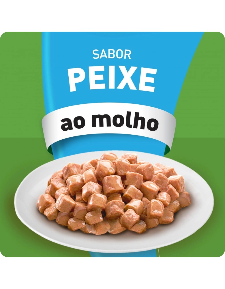 KITEKAT® Sachê Peixe ao Molho para Gatos Adultos 70g