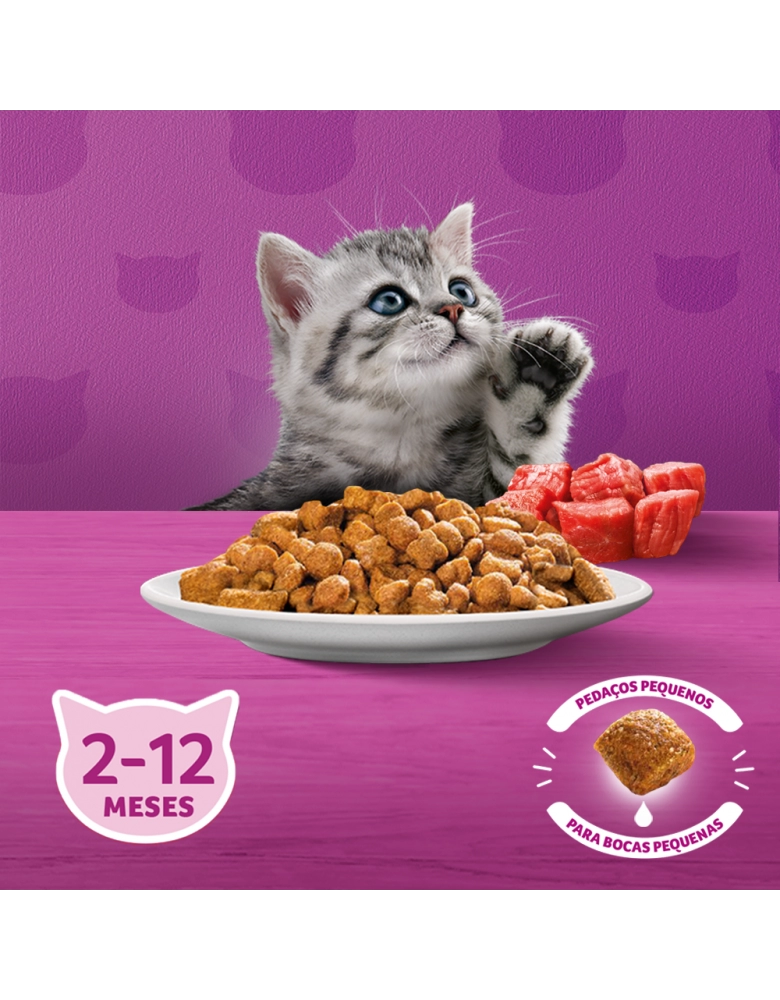 WHISKAS® para Gatos Filhotes Sabor Carne e Leite 2,7kg